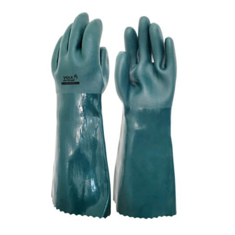 Luva de PVC Palma Áspera Punho 36 cm Smart Volk | CA 46837